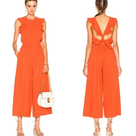 Ulla Johnson | Pants & Jumpsuits | Ulla Johnson Viola Ruffle Trim Wide ...